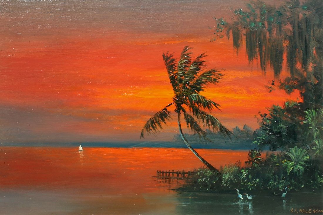 ROY MCCLENDON FIRE SKY HIGHWAYMEN PAINTING