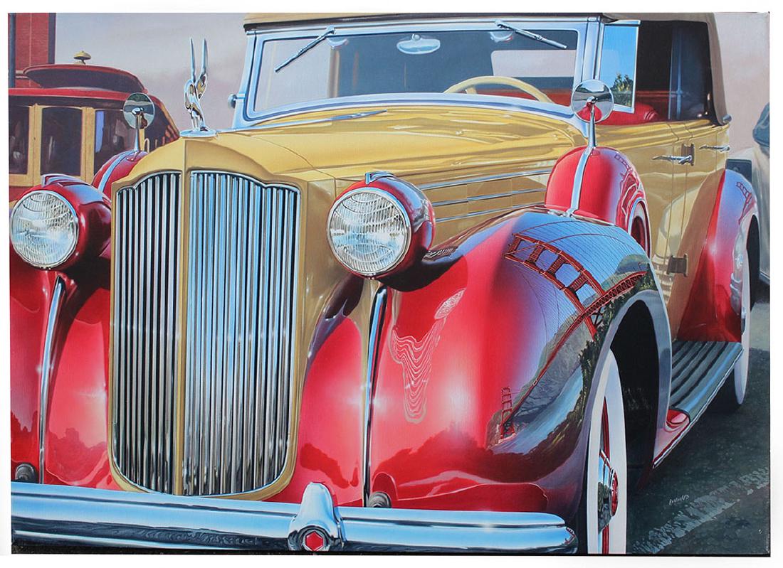 GRAHAM REYNOLDS 38 PACKARD ACRYLIC PAINTING