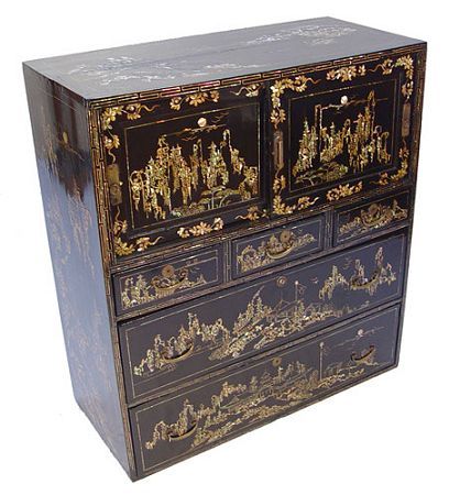 Mother Of Pearl Inlaid High Chest Black Lacquer Korean - Feb 11, 2012 ...