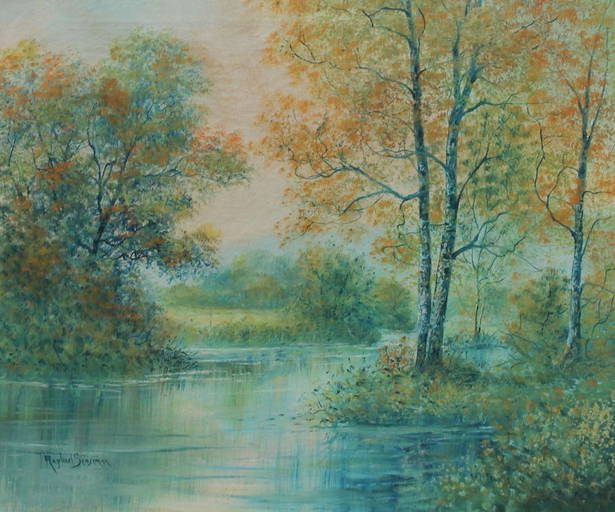 Raphael Senseman Autumn Stream Painting