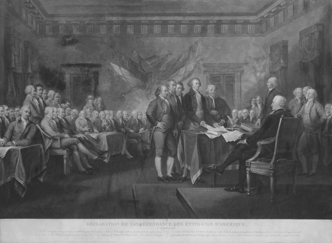 Engraving Of Signing Of The Declaration Of Independence