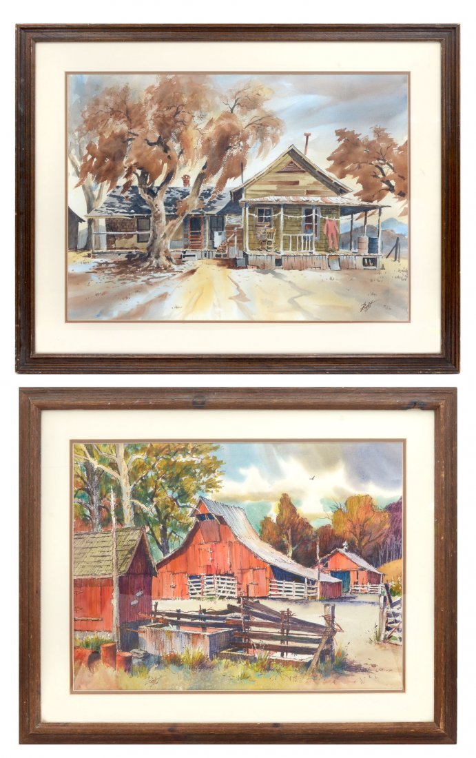 TWO DUANE LIGHT WATERCOLOR PAINTINGS