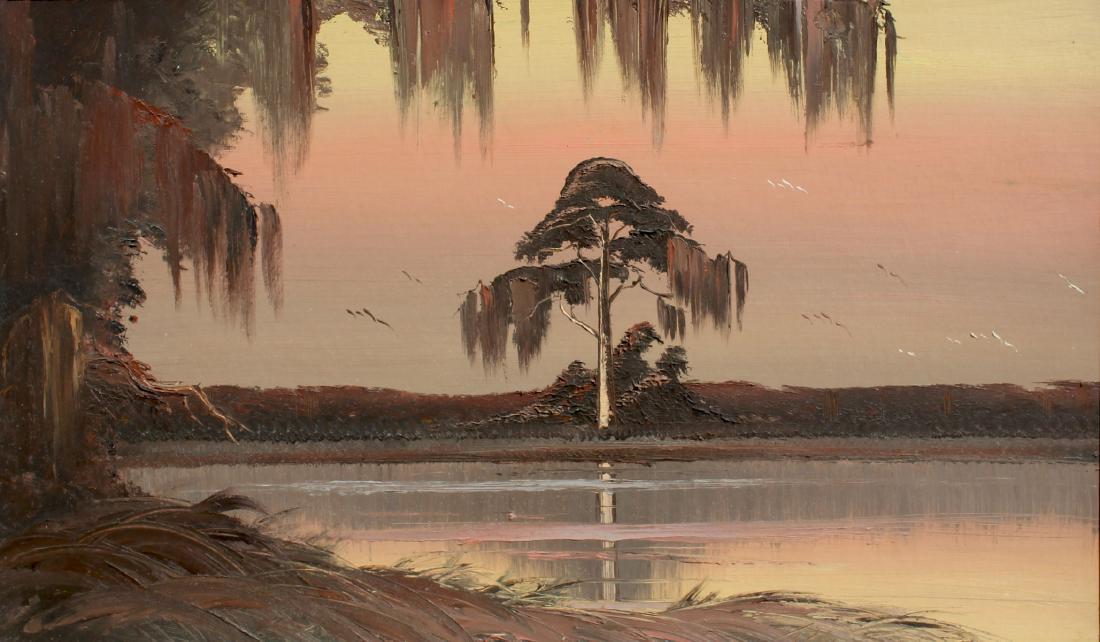 EARLY JAMES GIBSON FLORIDA HIGHWAYMEN PAINTING