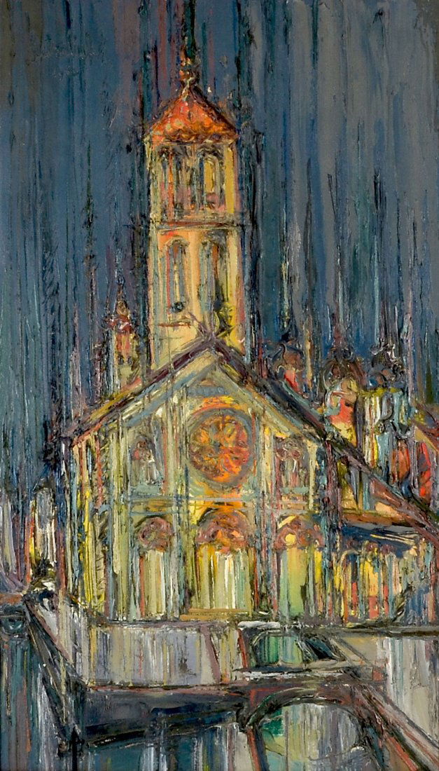 HUTSALIUK "MIDNIGHT VENICE" PAINTING