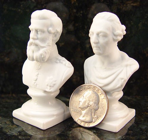 1128: MINIATURE PARIAN BUSTS WASHINGTON RUSSIAN