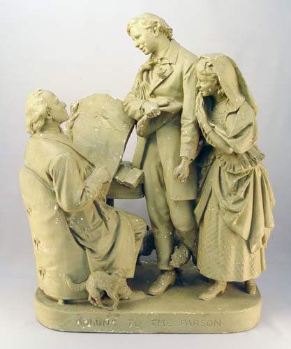 1211: JOHN ROGERS GROUP STATUES 'Coming to the Parson'