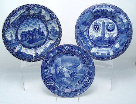 Two Rowland & Marsellus Historical Blue Plates