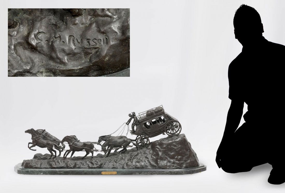 MASSIVE STAGECOACH BRONZE AFTER CHARLES RUSSELL - Aug 25, 2019 ...