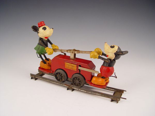 1301: 1930's LIONEL MICKEY MOUSE HAND CAR