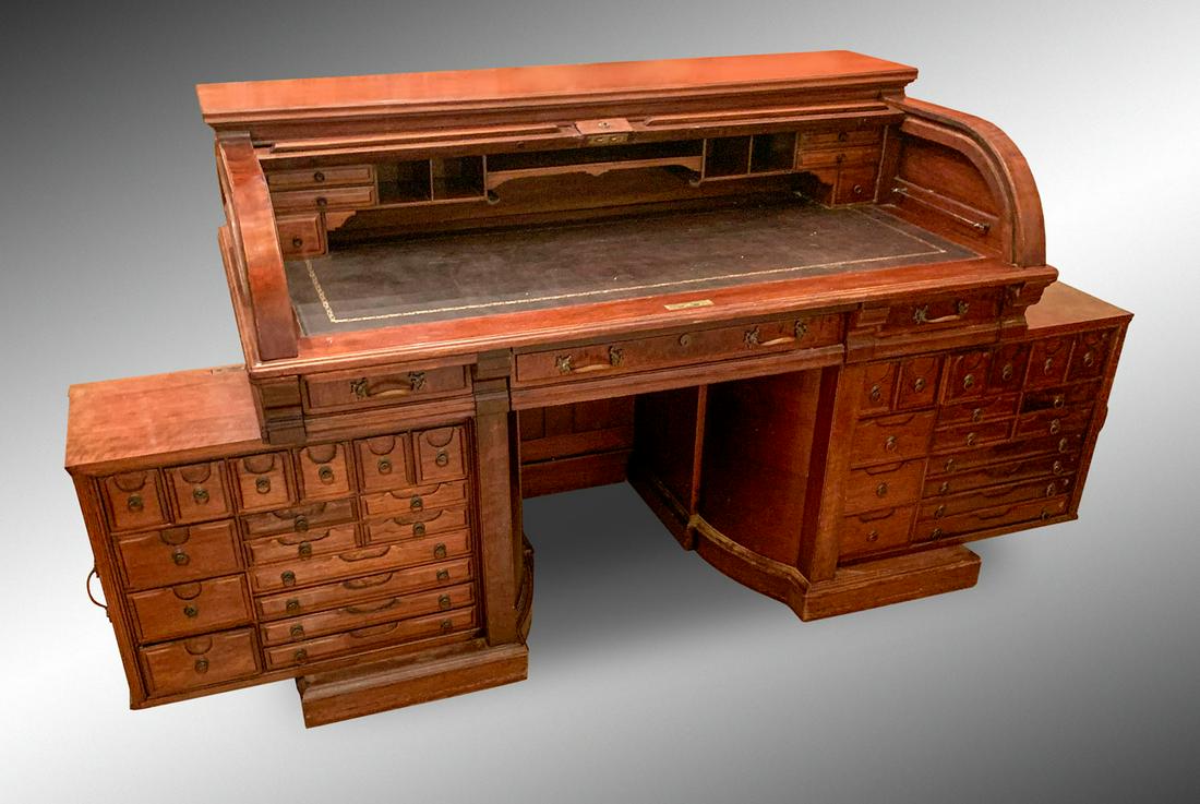 ANTIQUE WALNUT SHANNON LTD WOOTEN STYLE C ROLL TOP DESK - Oct 20, 2019 ...