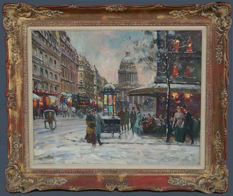 1069: FRANCOIS GEROME PARISIAN PAINTING OF LE PARTHENON