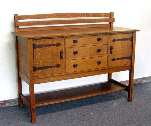 WARREN HILE OAK ARTS & CRAFTS SIDEBOARD - Jun 22, 2008 | Burchard ...