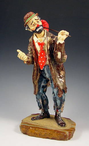 15" Large Emmett Kelly Ron Lee Clown 1984