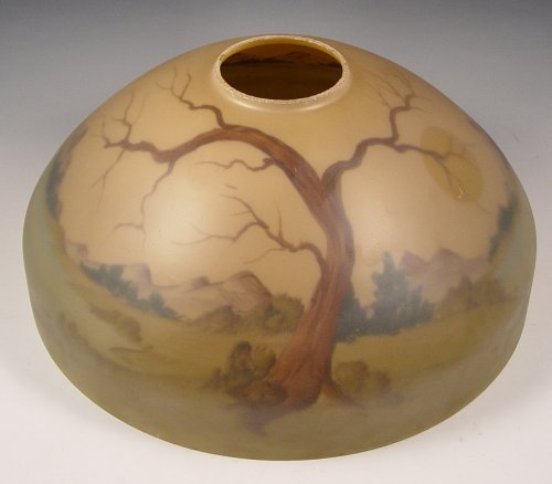 Hand Reverse Painted Art Glass Lamp Shade