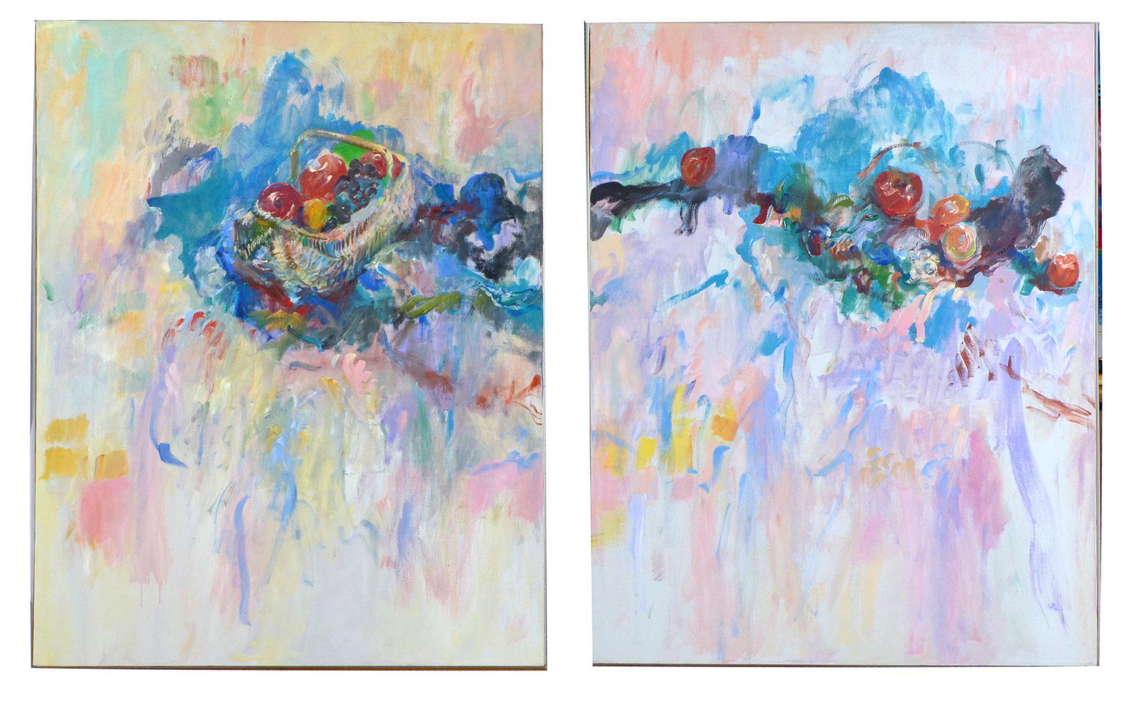 JOYCE TREIMAN LARGE FLORAL DYPTYCH PAINTINGS - Apr 19, 2020 | Burchard ...