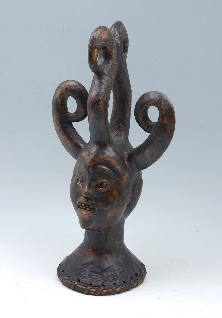 EKOI TRIBE NIGERIA ANTELOPE SKIN DOUBLE FACED HEAD - Apr 19, 2020 ...