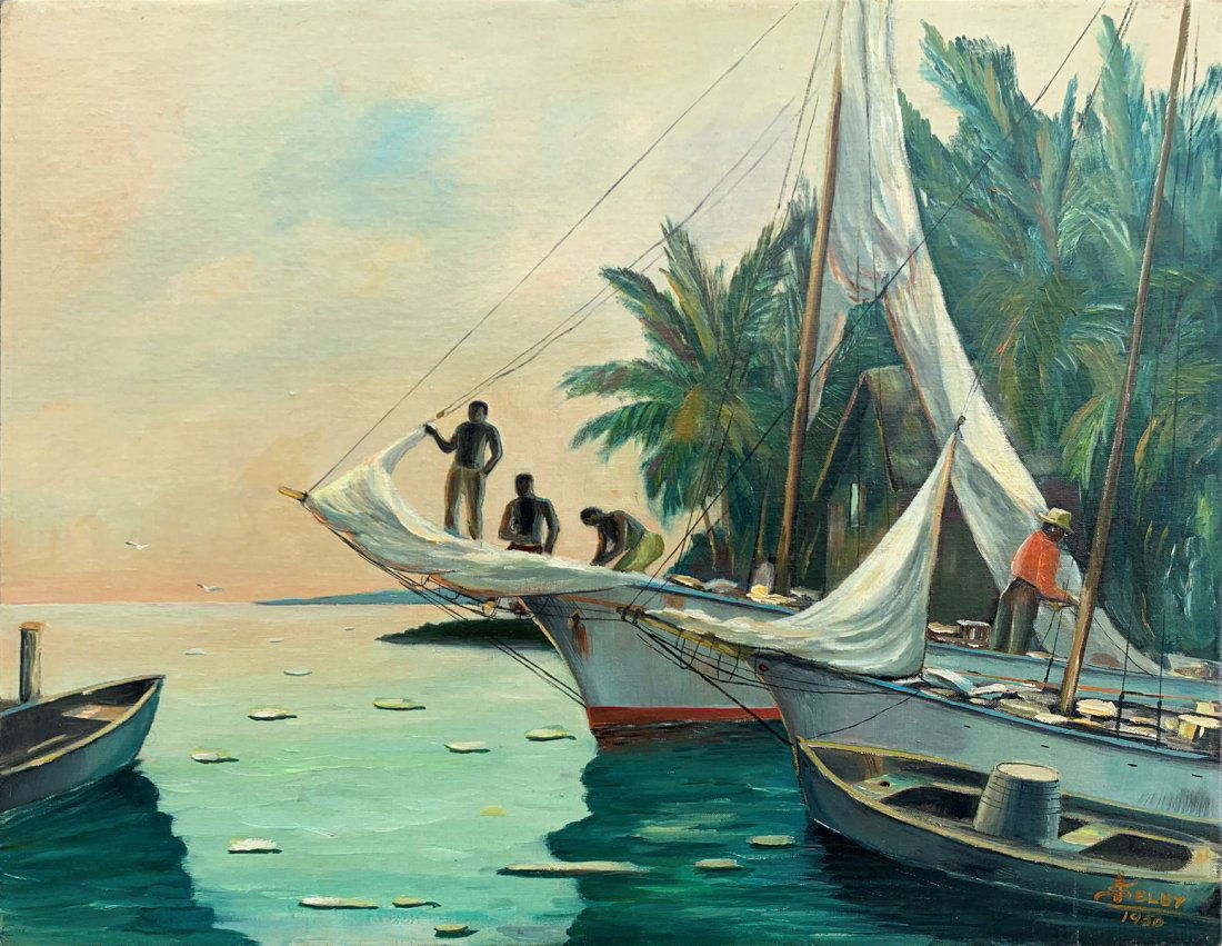 JOE SELBY BAHAMA PAINTING - May 17, 2020 | Burchard Galleries Inc in FL