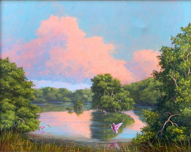 JACKIE SCHINDEHETTE FLORIDA LAGOON PAINTING - May 17, 2020 | Burchard ...