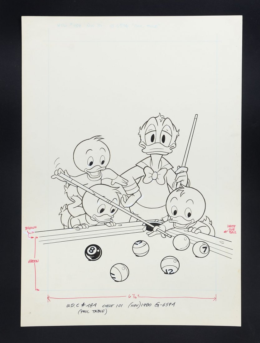 DONALD DUCK AND NEPHEWS POOL TABLE COVER ART - Jun 14, 2020 | Burchard ...