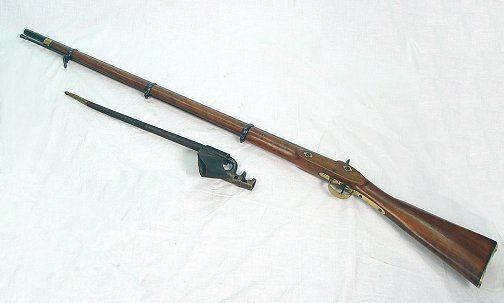 1862 Enfield 3 Band Muzzleloading Rifle W Bayonet