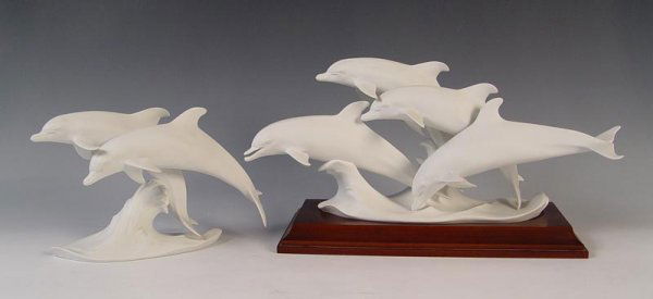 270: 2 LARGE KAISER PORCELAIN DOLPHINS GROUPS - Mar 22, 2009 | Burchard ...