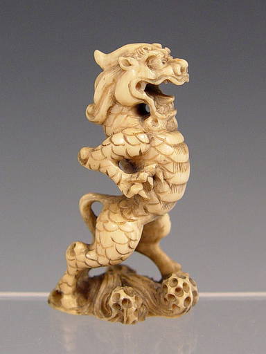 129: SIGNED JAPANESE CARVED IVORY KIRIN NETSUKE - May 17, 2009 ...