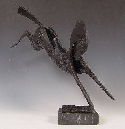 Stylized Horse Iron Sculpture