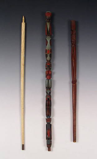 Collection Of 3 Northwest Canes Totem, Whale