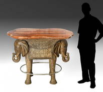 ELEPHANT BAR TABLE - Oct 25, 2014 | Austin Auction Gallery in TX