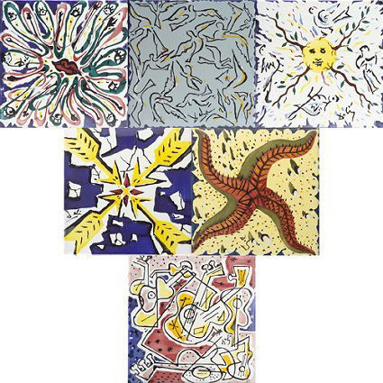382: SET OF 6 SALVADOR DALI SURREAL CERAMIC TILES