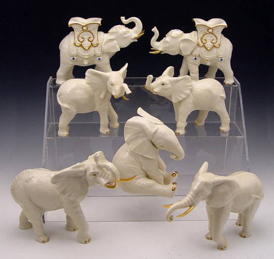 7 Piece Lenox Elephant Collection