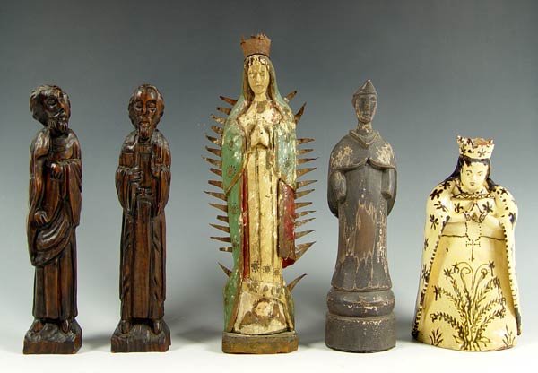 392: COLLECTION OF 5 RELIGIOUS SANTOS
