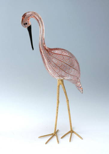 Licio Zanetti Murano Art Glass Stork
