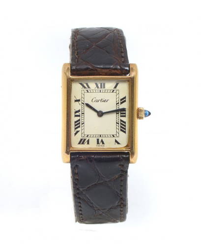 Cartier Paris Swiss Plaque Or G20m Wristwatch
