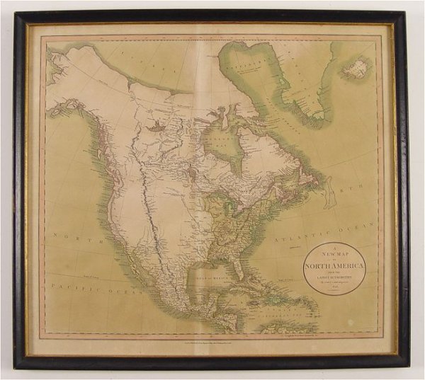 163: JOHN CARY 1806 A NEW MAP OF NORTH AMERICA