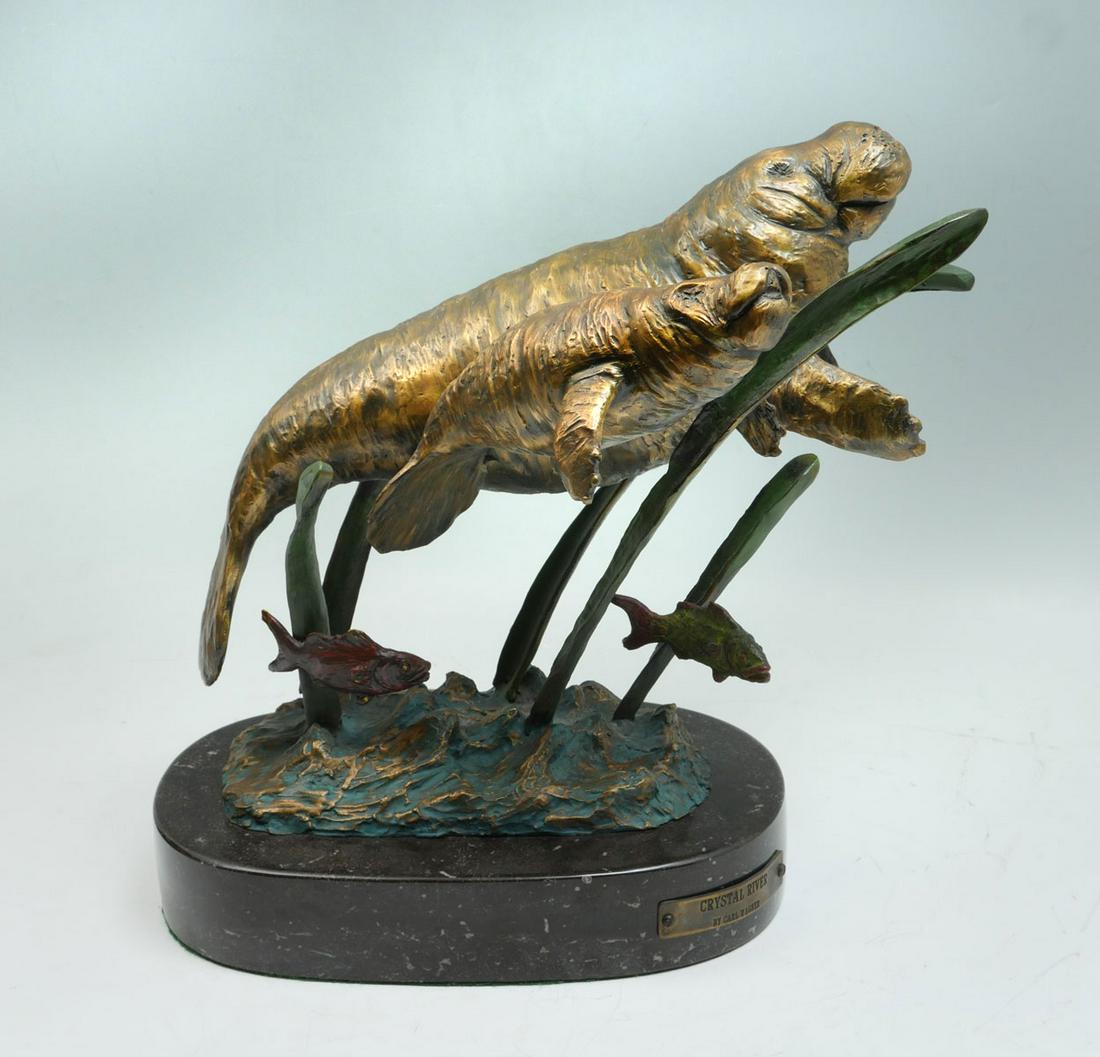 Carl Wagner Patinated Bronze Titled ''crystal River