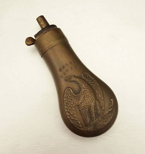 1849 Colt Pocket Eagle Brass Powder Flask