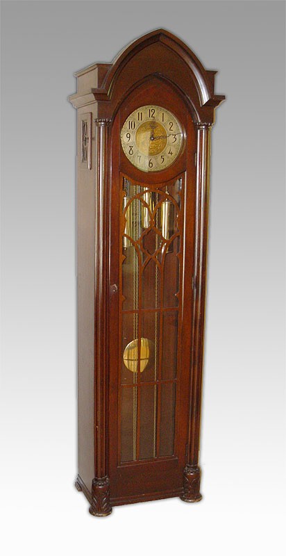 Hanson Mahogany Cathedral Grandfather Clock
