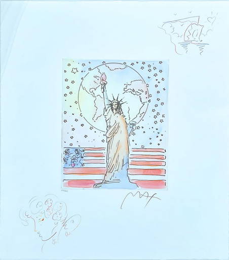 Peter Max "peace On Earth I" Etching With Remarque