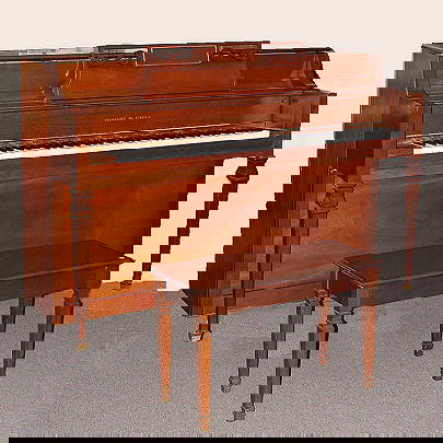 234: HOBART M. CABLE MAHOGANY CASE SPINET PIANO & BENCH - May 22, 2005 ...