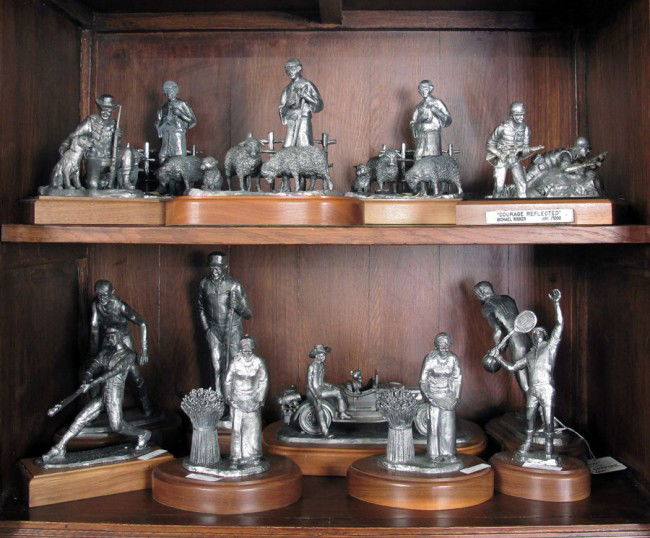 460: MICHAEL RICKER PEWTER SPORTS & OTHER FIGURINES