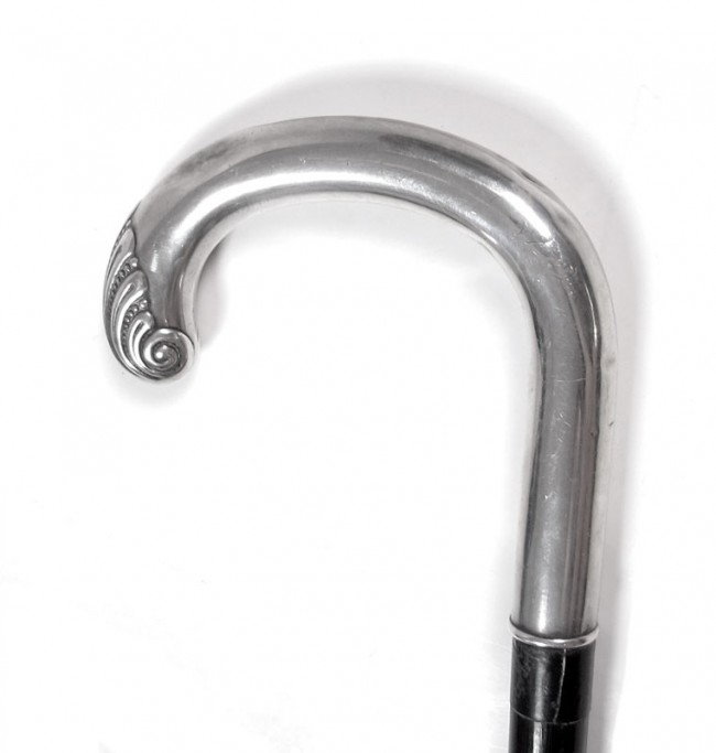 308: NORWEGIAN 830 SILVER HANDLE CANE