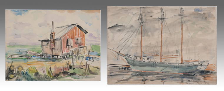 Phil Austin Watercolor Florida Signed