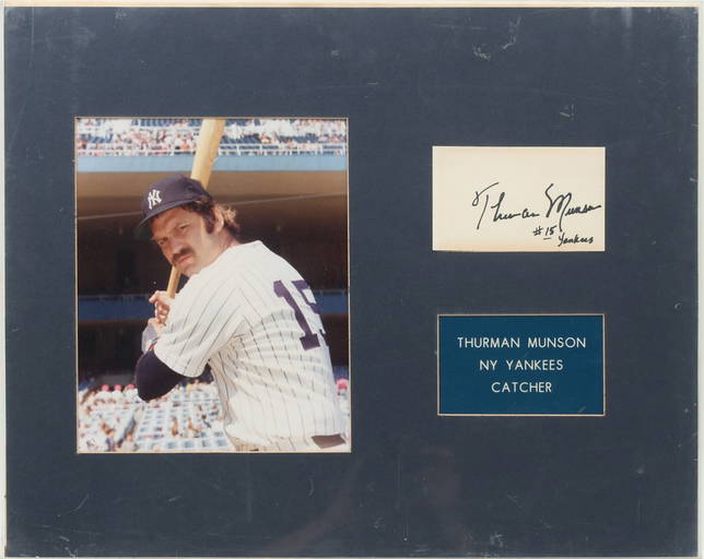 RARE THURMAN MUNSON FRAMED AUTOGRAPH - May 21, 2022 | Burchard ...