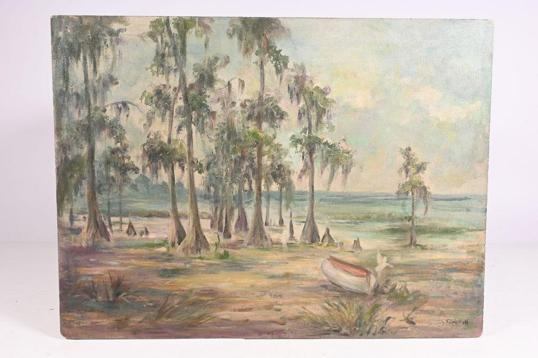 HUGE CATHERINE STOCKWELL FLORIDA CYPRUS SWAMP PAINTING - Sep 17, 2022 ...