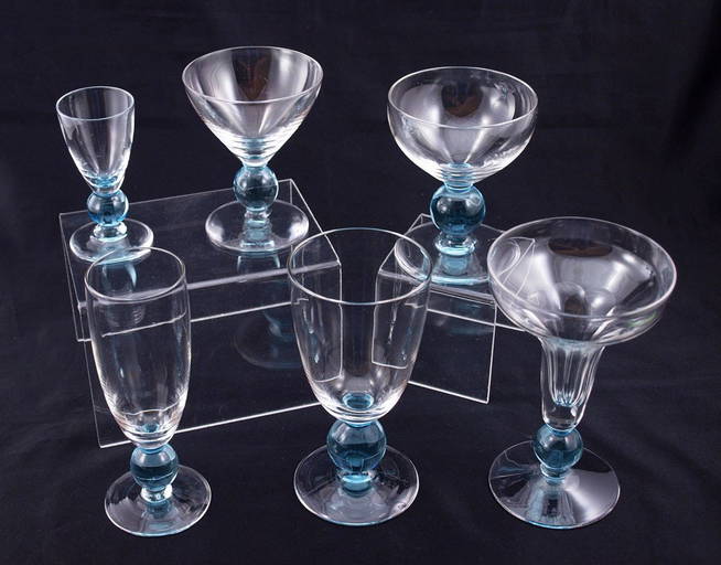 45 Pc Bryce Hand Blown Contour Stemware