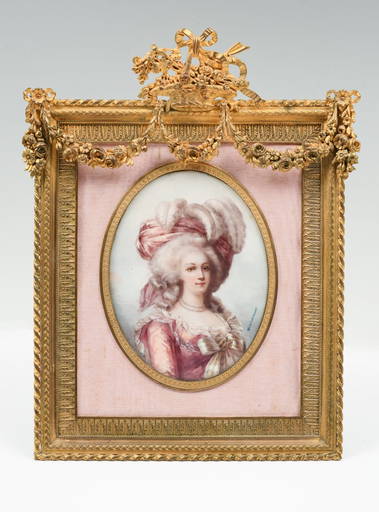 FINE MINIATURE PORTRAIT PAINTING OF A BEAUTY IN PINK (#1517) on Nov 12 ...