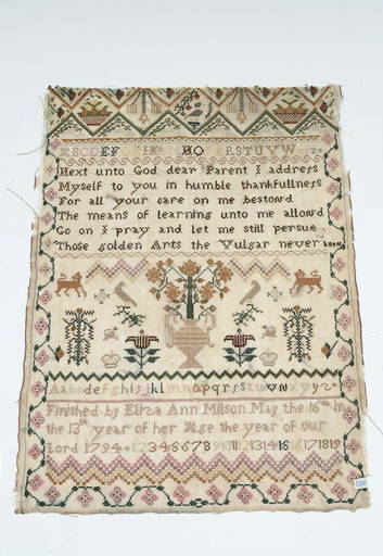 ELIZA ANN MASON FOLK ART SAMPLER AGE 13 IN 1794 - Dec 10, 2022 ...
