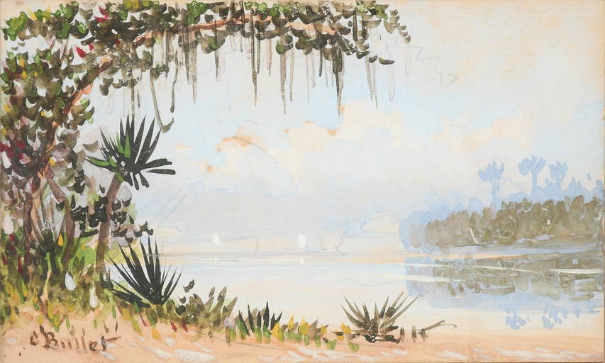 CHARLES BULLET FLORIDA RIVER SCENE PAINTING (#1275) on Jan 22, 2023 ...