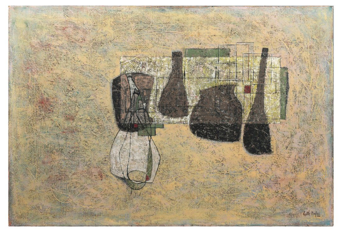 Keith Boyle Mid Century Abstract Composition Painting